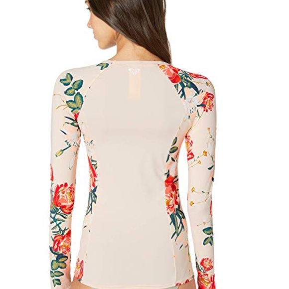 Roxy | Swim | Roxy Rash Guard Swim Shirt In Peach Roses | Poshmark